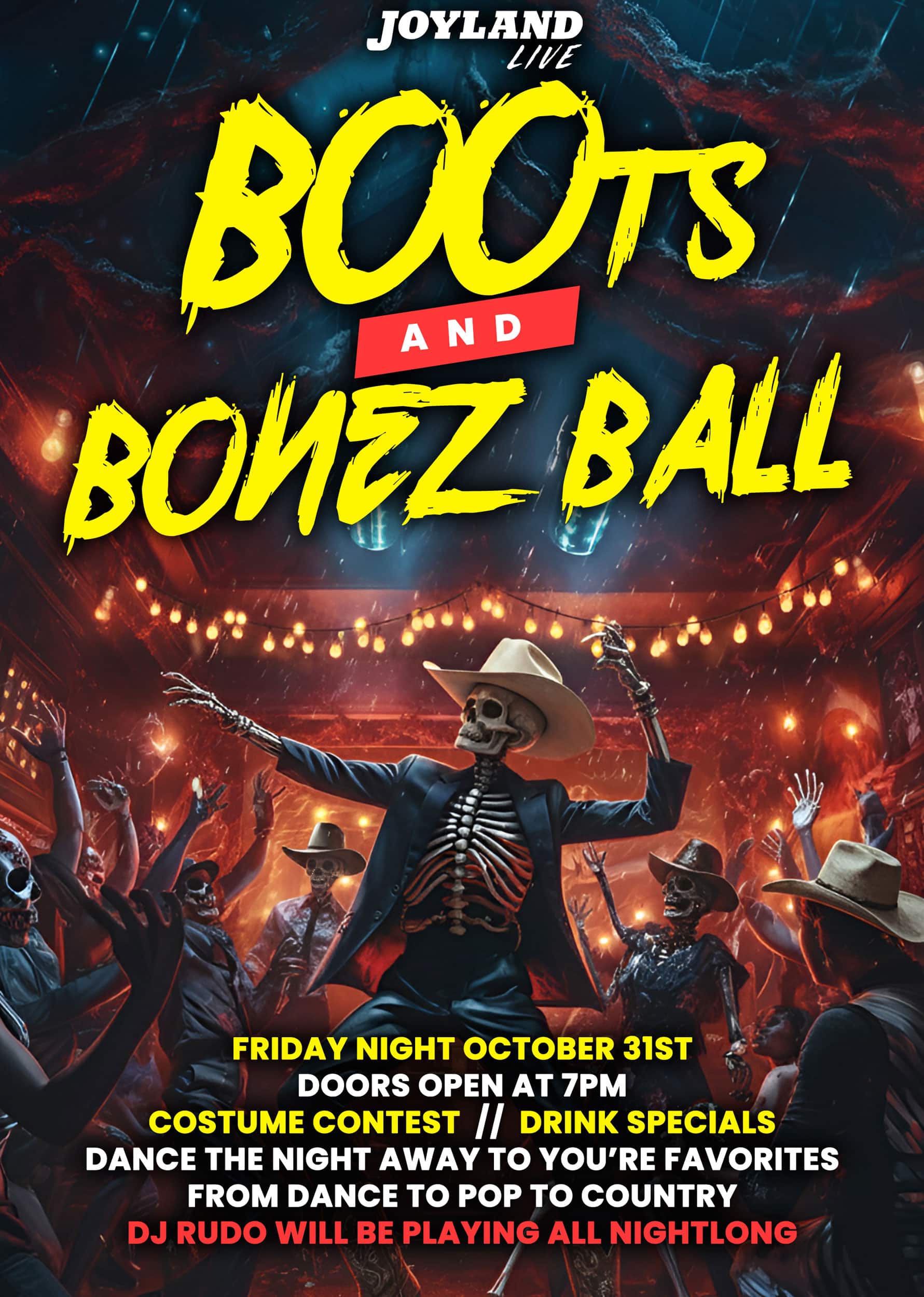 Boots and Bonez Ball - Joyland Live